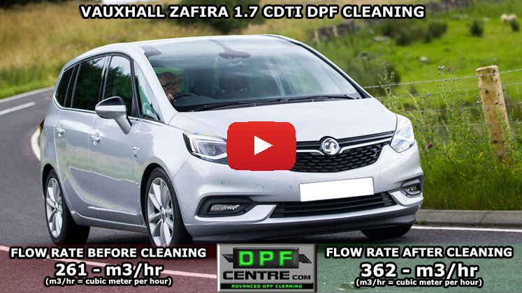 Vauxhall Zafira 1.7 CDTI DPF Cleaning - Quantum - DPF Cleaning Centre